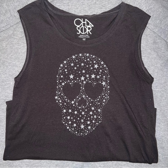 Chaser | Tops | Chaser Charcoal Graphic Tank | Poshmark
